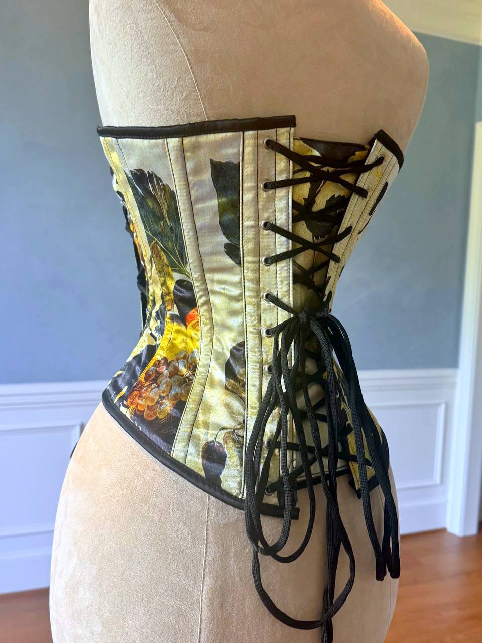 Caravaggio Basket of Fruit Overbust Corset – Satin Art Collection Cors ...