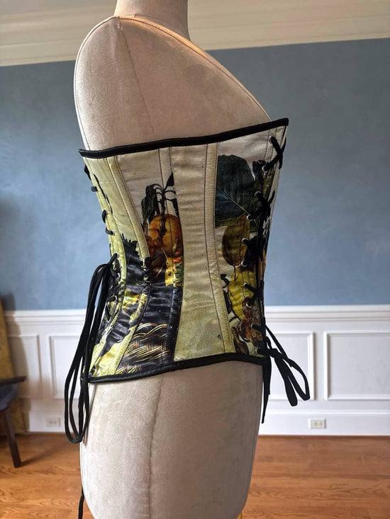 Caravaggio Basket of Fruit Overbust Corset – Satin Art Collection Cors ...