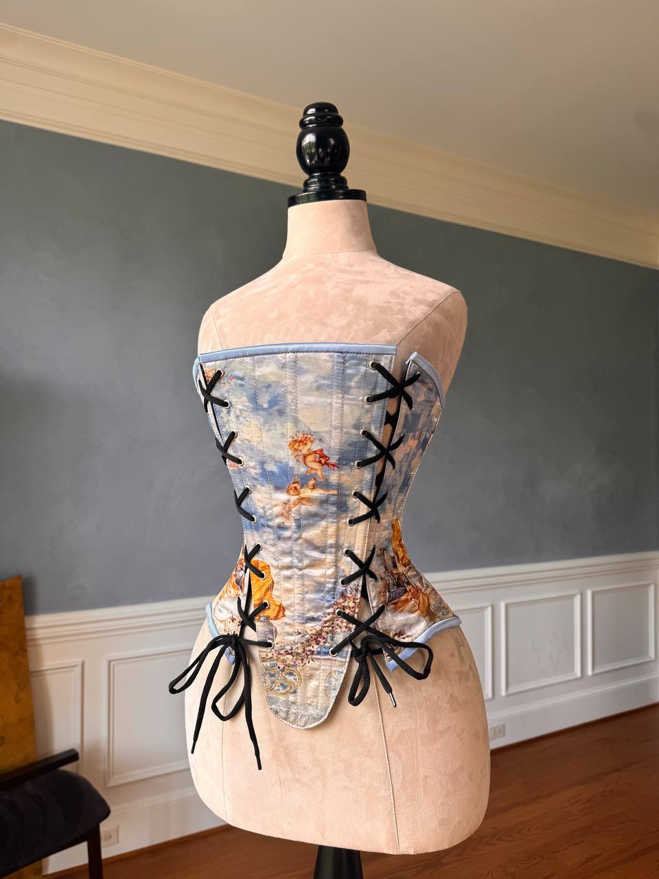 Heavenly Angels Overbust Corset – Italian Fresco-Inspired Steel Boned ...