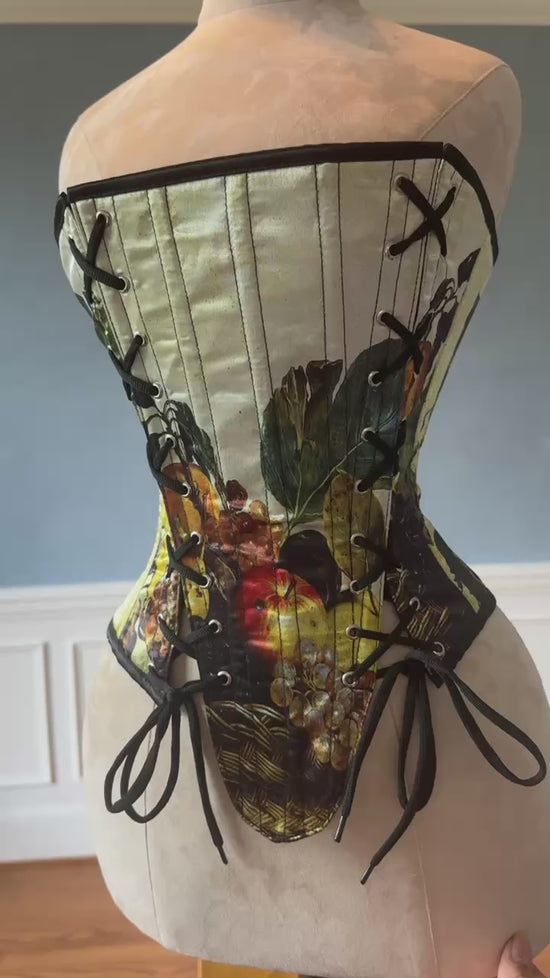 Caravaggio Basket of Fruit Overbust Corset – Satin Art Collection Cors ...