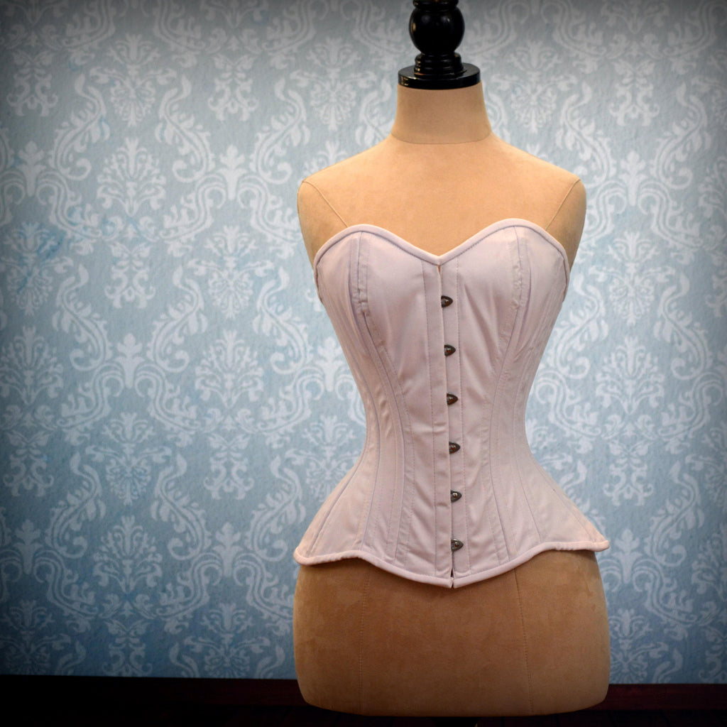 Cotton made to measures overbust authentic corset with long hip-line ...
