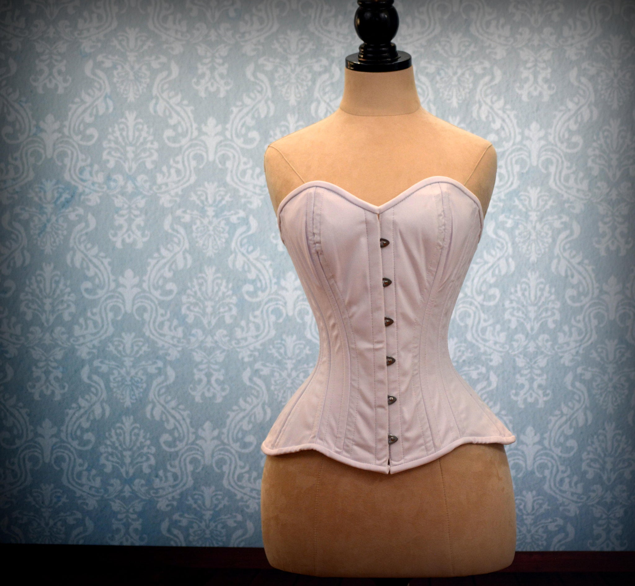 Cotton made to measures overbust authentic corset with long hip-line ...